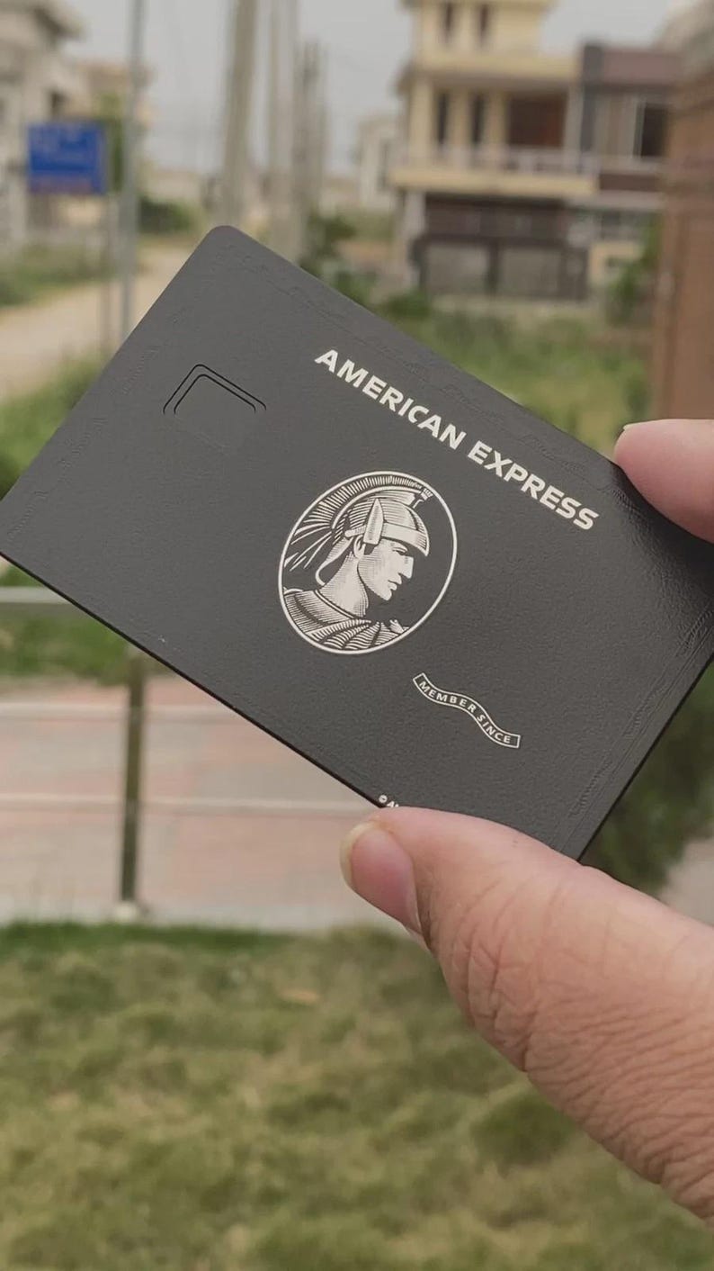 Amex Black Centurion Card Replica, Personalized Stainless Steel Metal ...