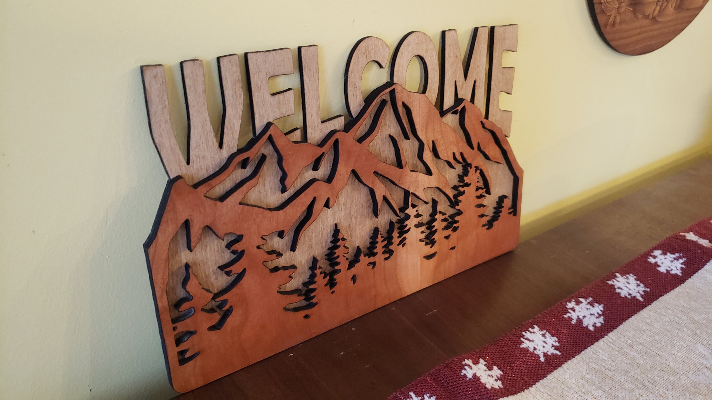 Mountain Welcome Sign - Etsy
