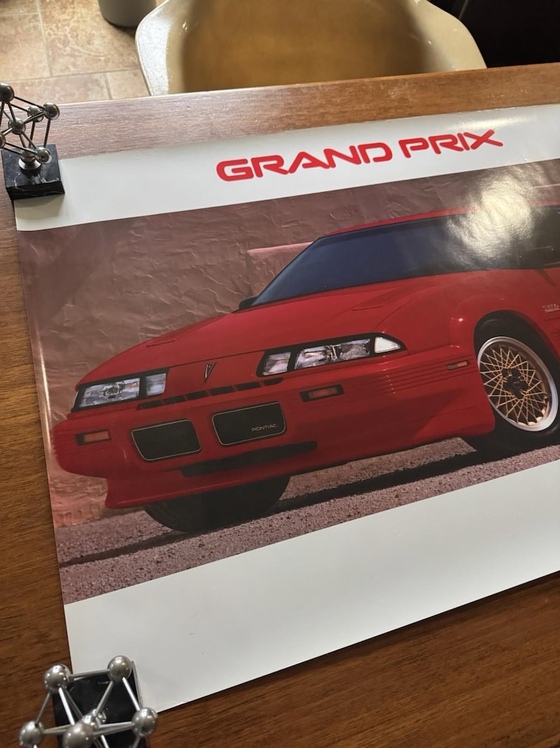 Vintage Pontiac Grand Prix Red "we Build Excitement" Dealer Poster 24 ...