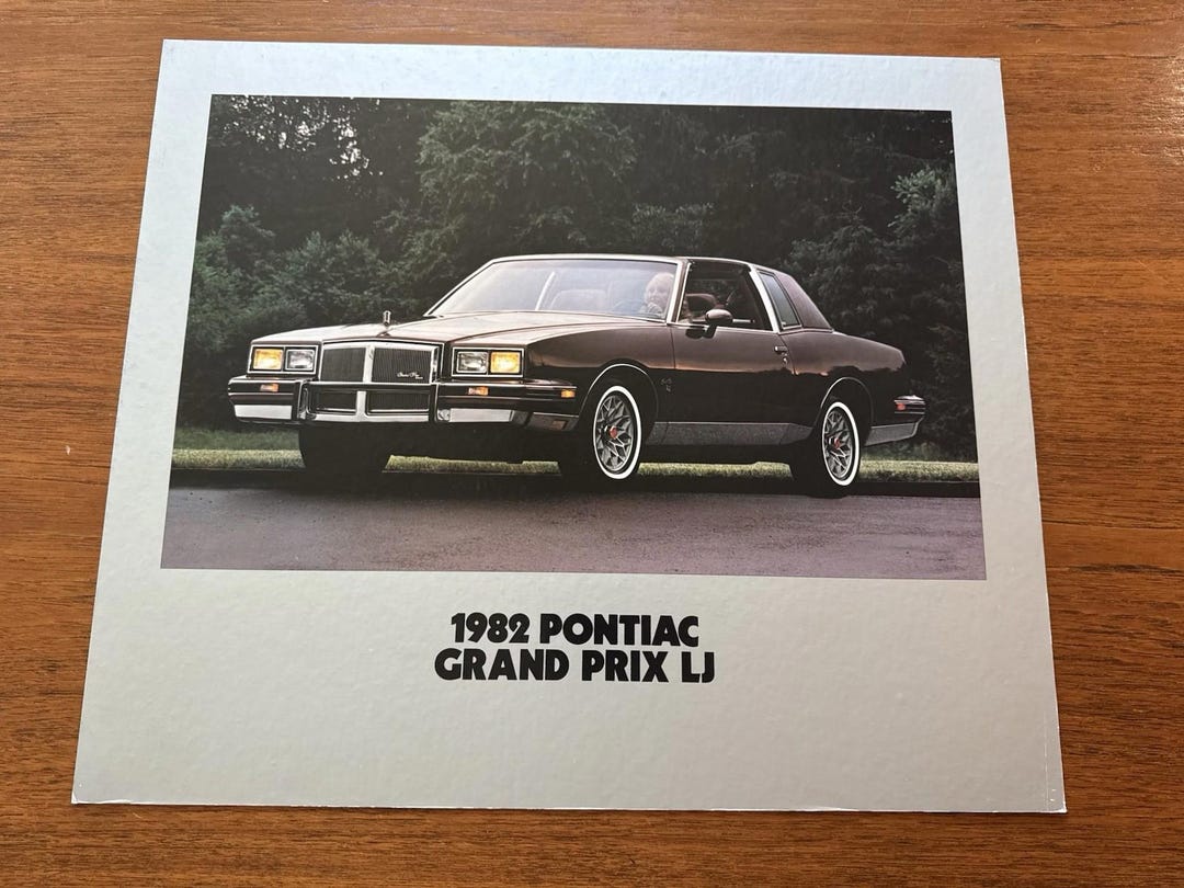 Original Pontiac Dealer Showroom Cardboard Poster 1982 Grand Prix LJ ...