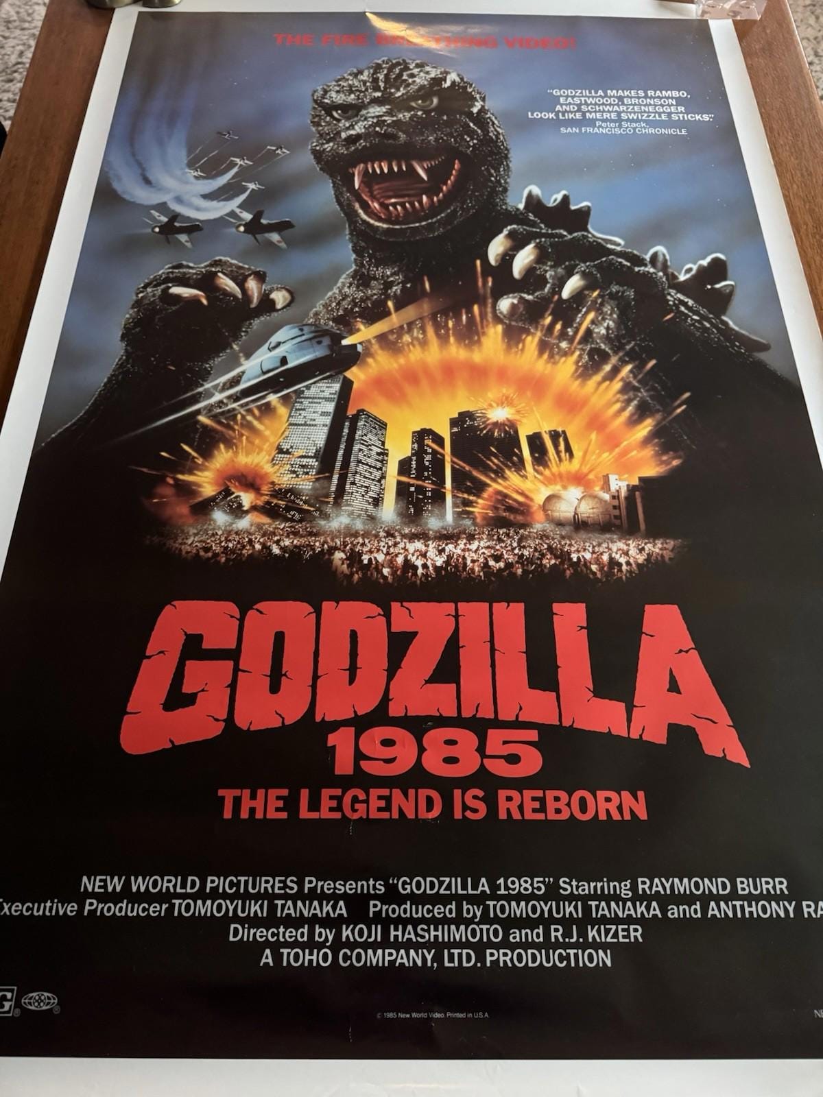 Godzilla 1985 RARE VINTAGE Original Theatrical POSTER 26”x41” Rolled ...
