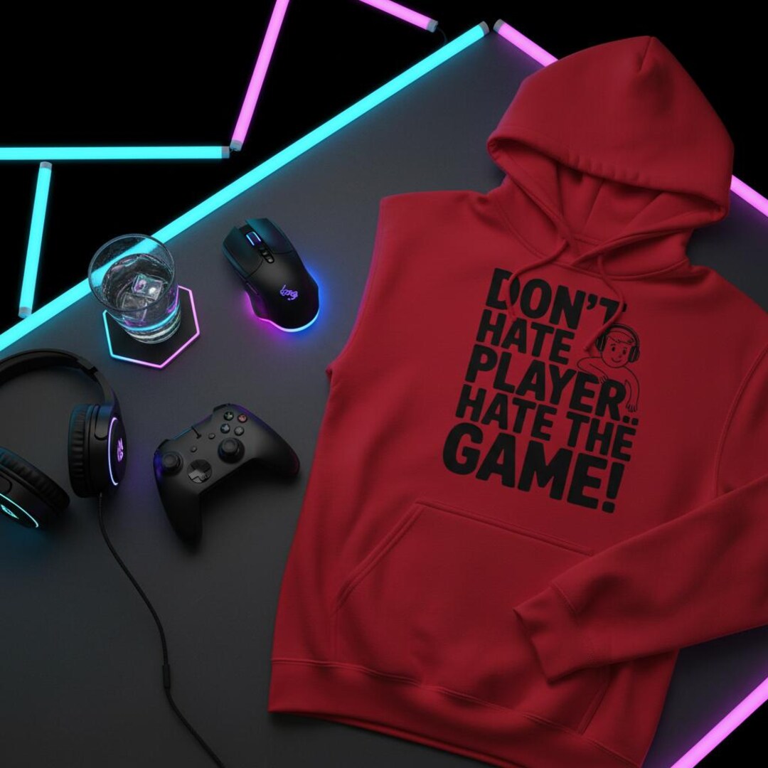 Don’t Hate the Player SVG | Funny Gamer Quote | Gaming Clipart for ...
