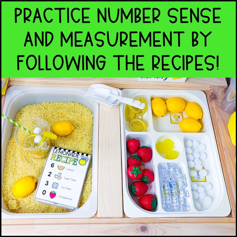 Lemonade Stand Sensory Table Printables | Summer Dramatic Play | Kids ...