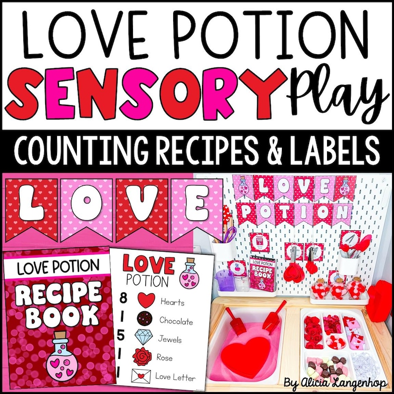Love Potion Sensory Table Printables | Dramatic Play | February ...