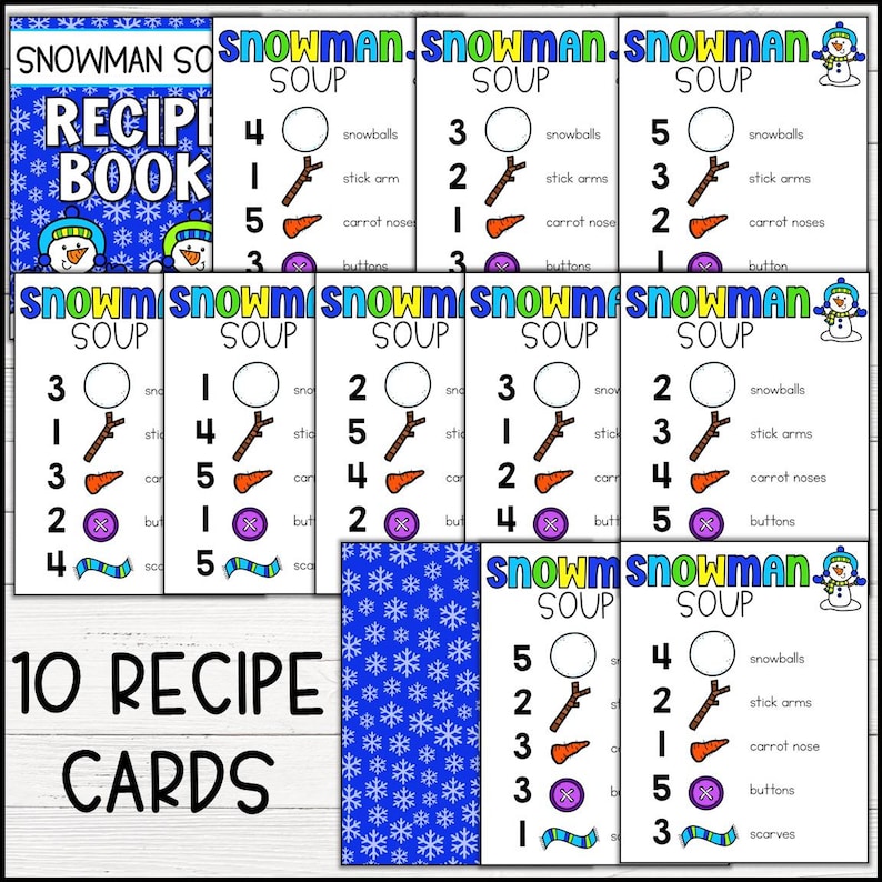 Snowman Soup Sensory Table Printables | Dramatic Play | Winter Snowman ...