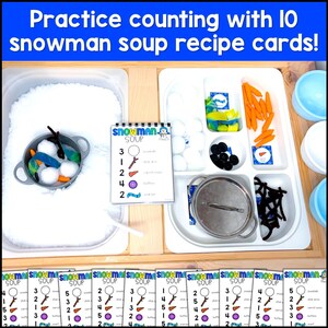 Snowman Soup Sensory Table Printables | Dramatic Play | Winter Snowman ...