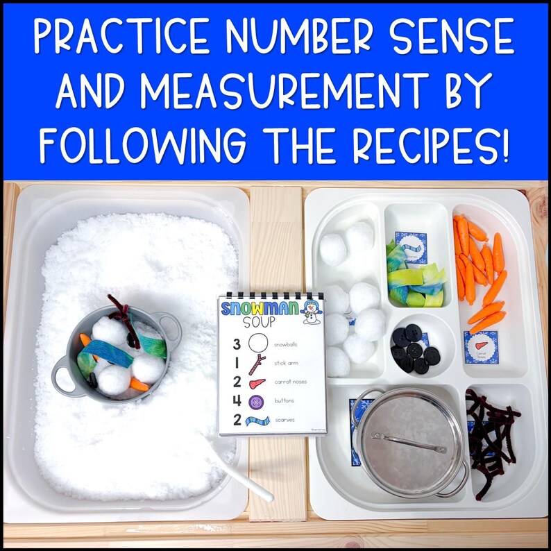 Snowman Soup Sensory Table Printables | Dramatic Play | Winter Snowman ...
