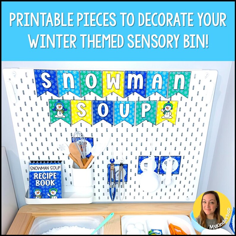 Snowman Soup Sensory Table Printables | Dramatic Play | Winter Snowman ...