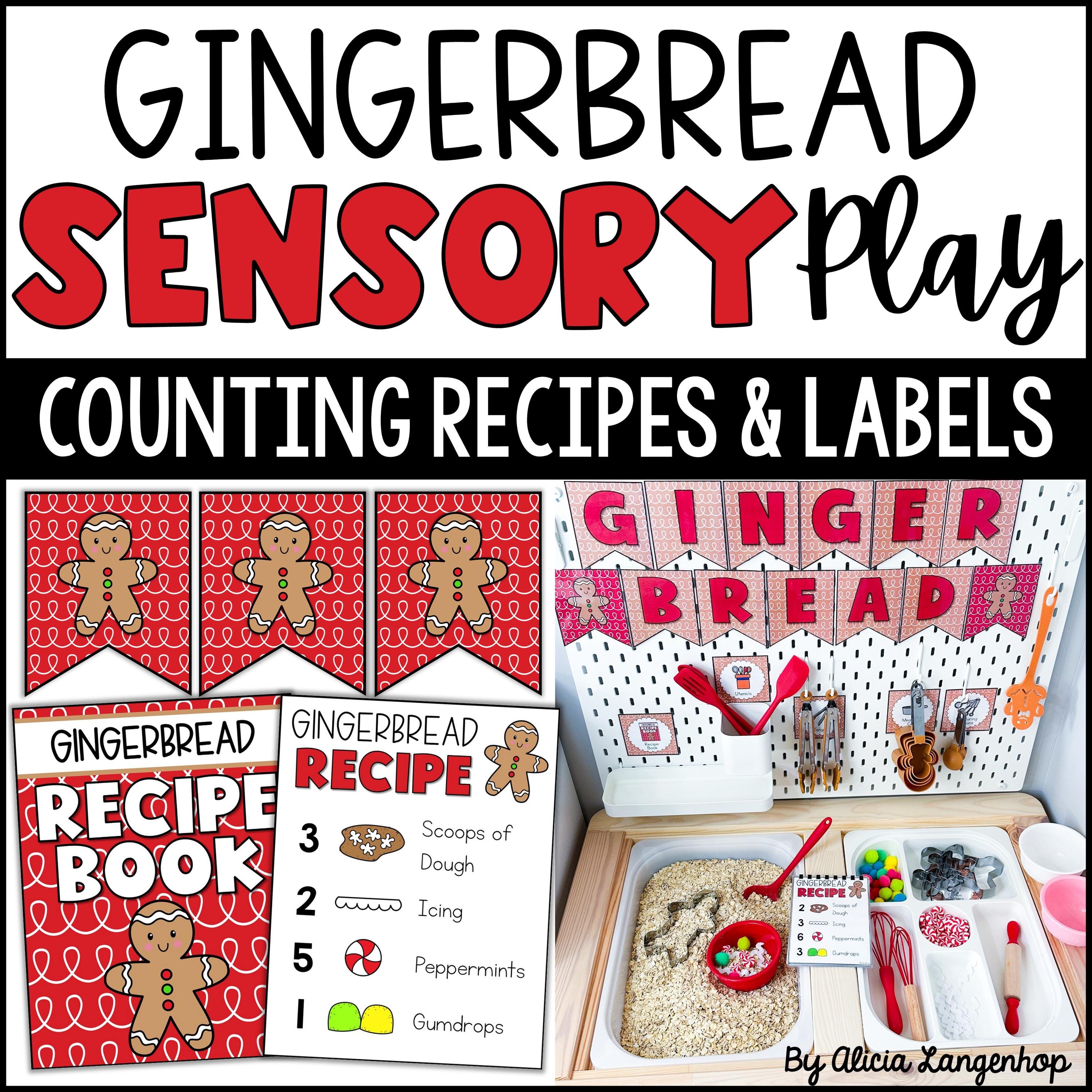 Gingerbread Bakery Sensory Table Printables | Dramatic Play | Christmas ...