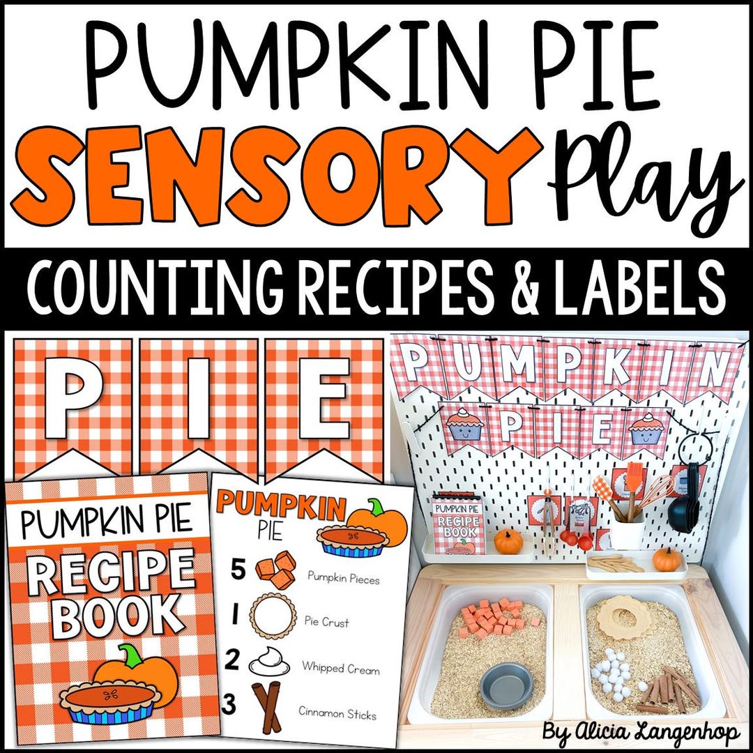 Pumpkin Pie Bakery Sensory Table Printables | Dramatic Play | Fall ...