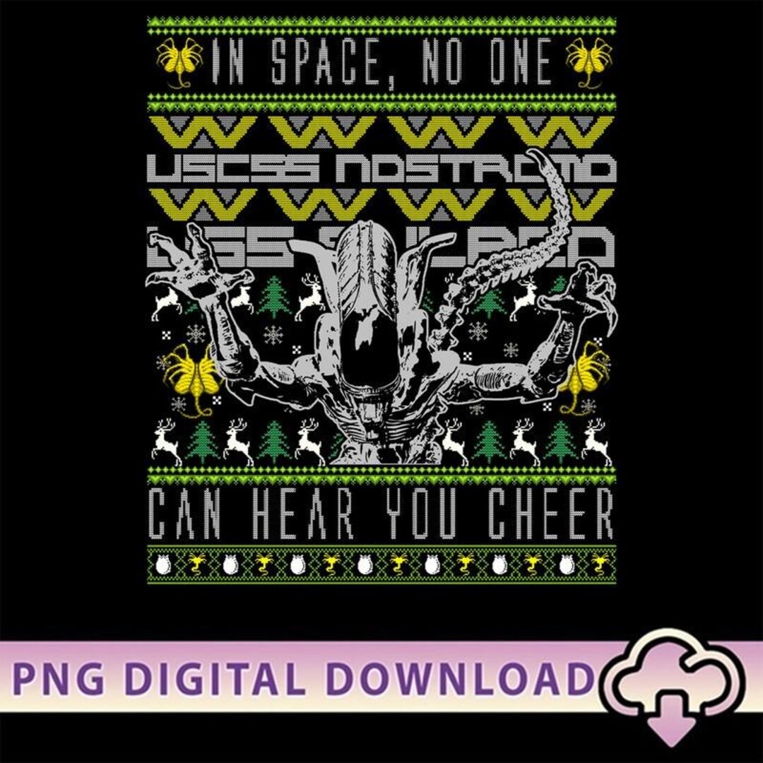 Xenomorphs Alien Christmas PNG, Alien Xenomorphs Ugly Christmas ...