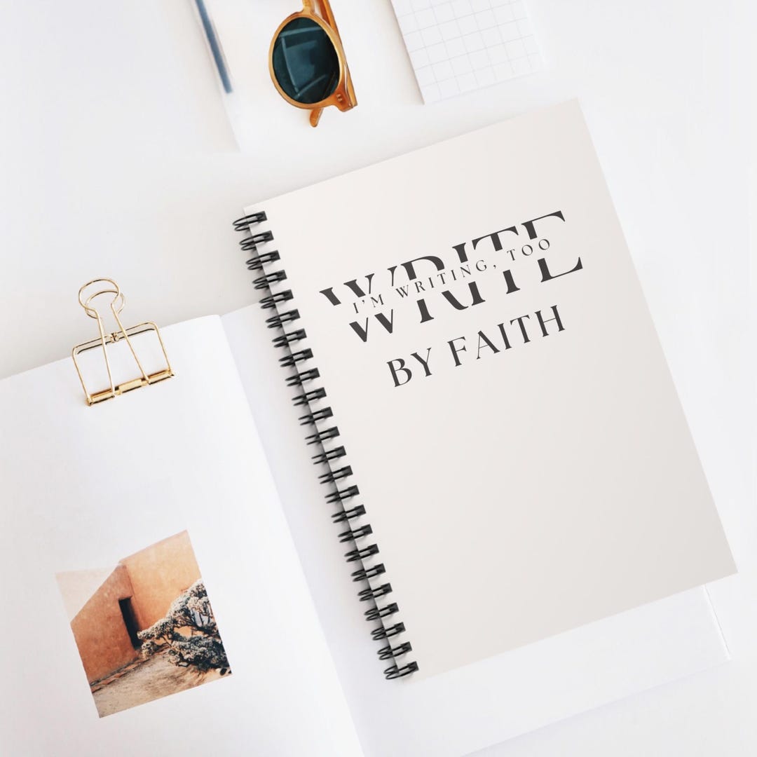 Write by Faith Spiral Notebook | Religious Christian Journaling Ruled ...