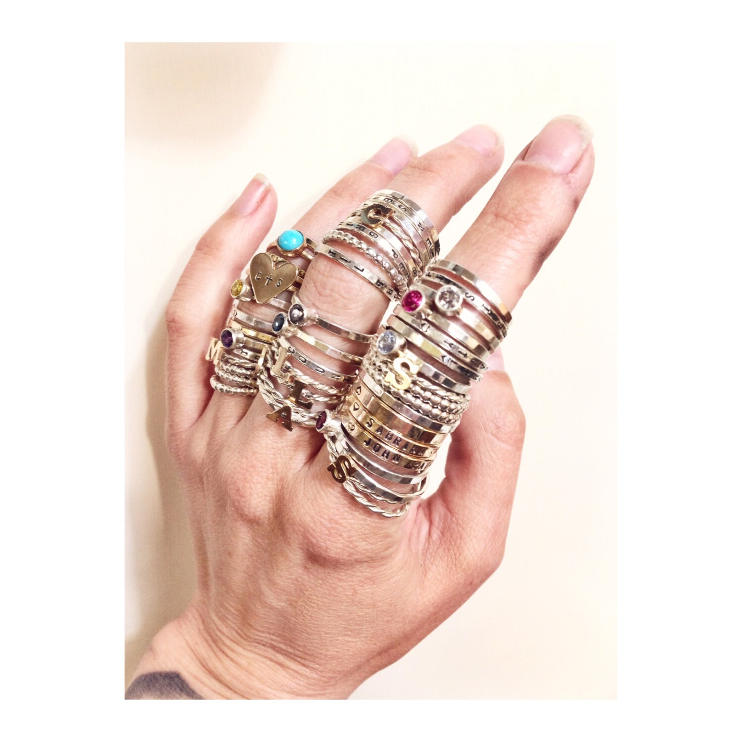 Design Your Own: Personalized Sterling Silver Ring | Etsy