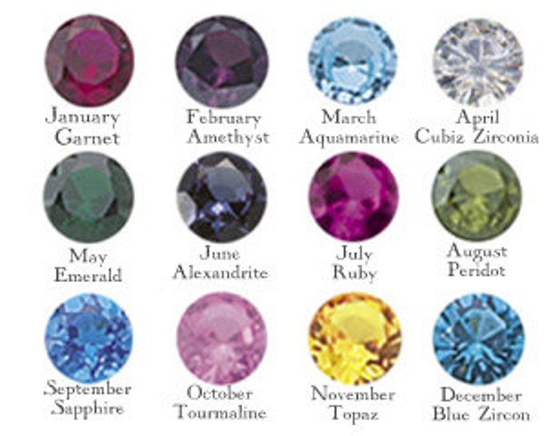 Stacking Birthstone Charm Ring Set // Choose Your Own - Etsy