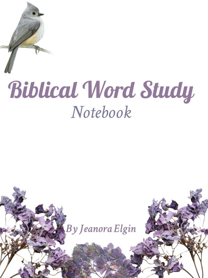 Biblical Word Study Notebook Journalling Digital Instant Download PDF ...