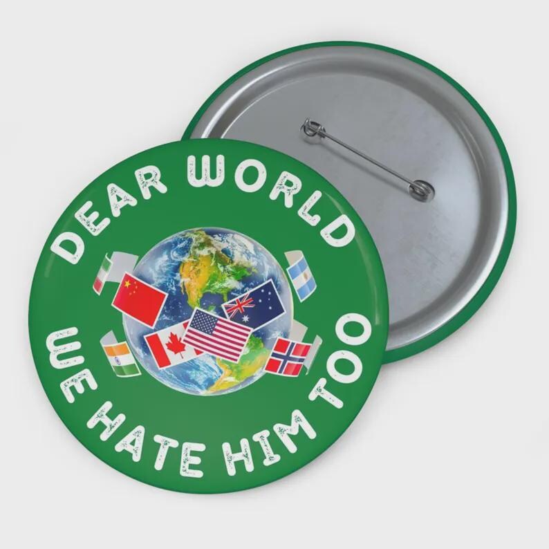 Anti-trump Pin: Political Protest Button - Liberal Resistance Badge - Etsy