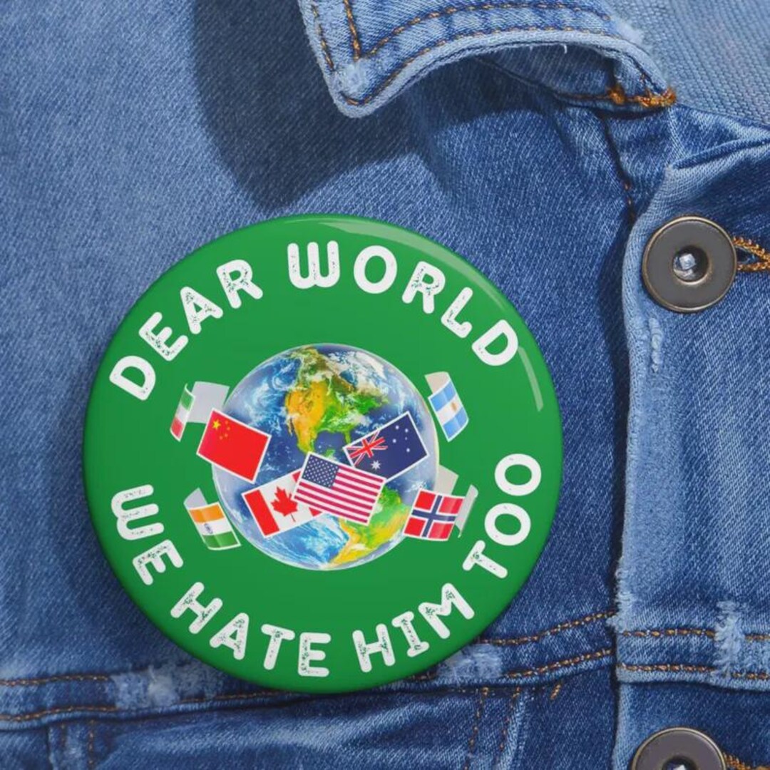 Anti-trump Pin: Political Protest Button - Liberal Resistance Badge - Etsy
