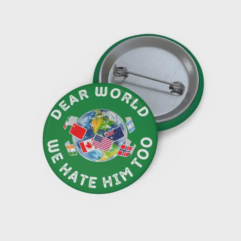 Anti-trump Pin: Political Protest Button - Liberal Resistance Badge - Etsy