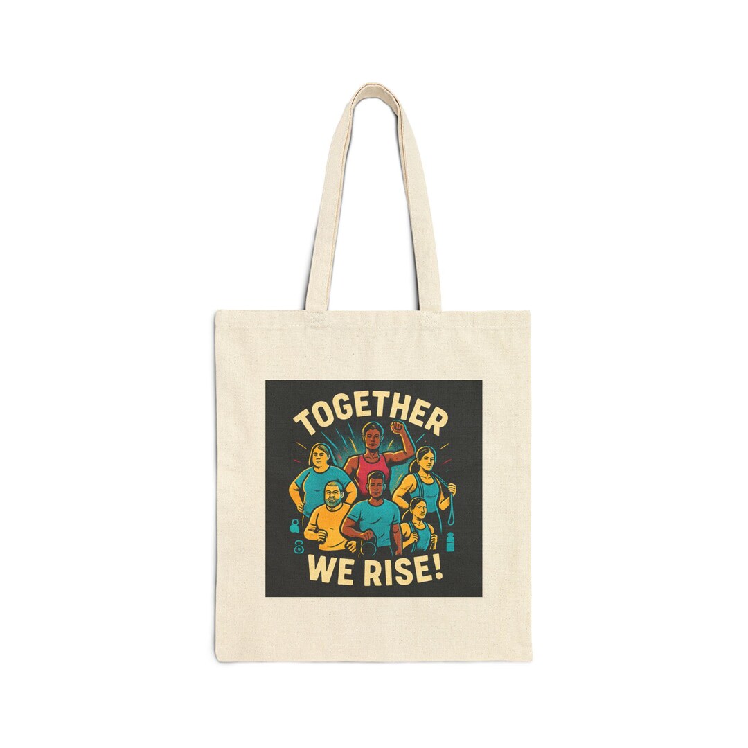 Together We Rise Tote Bag / Unity Graphic Canvas Shopper - Etsy