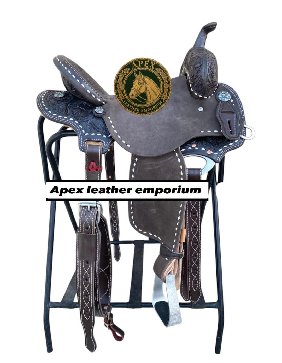 Handmade Buck Stich Western Barrel Racing Horse Saddle & Tack With ...