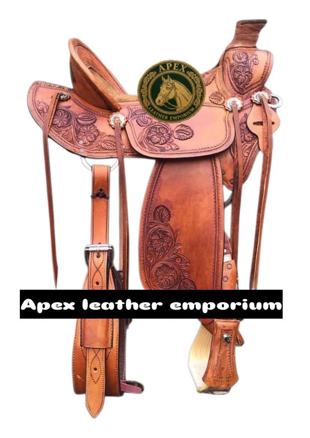 Western Wade Tree A Fork Hand Carved Roping Work Saddle, With Matching ...