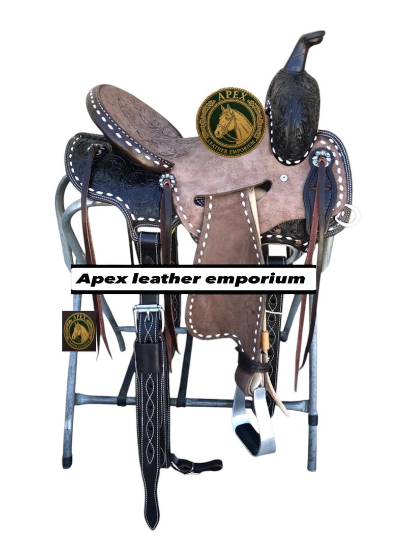 Western Barrel Buck Stich Racing Horse Saddle & Tack With Matching ...