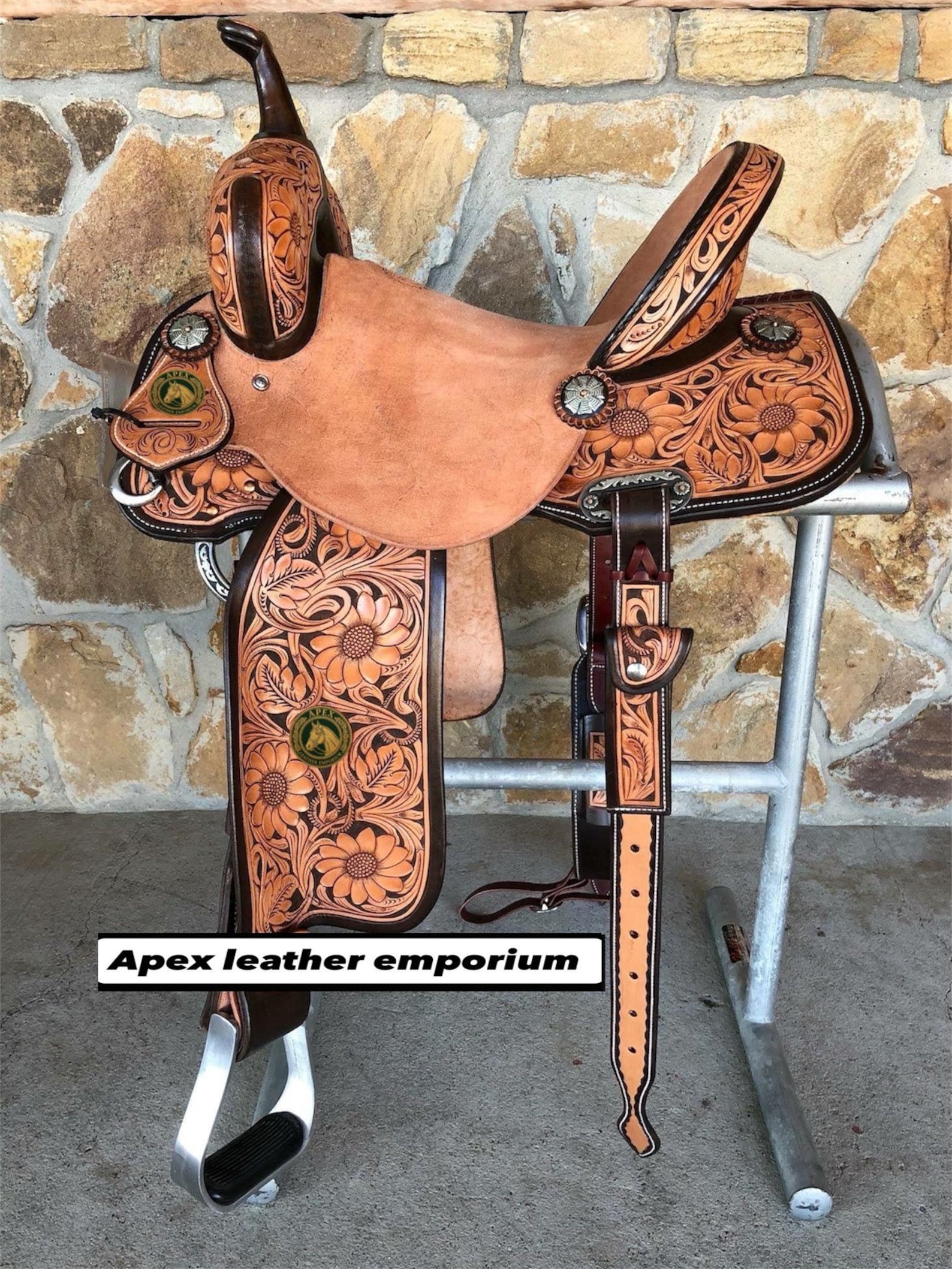 Handmade Western Barrel Racing Horse Saddle & Tack With Matching ...