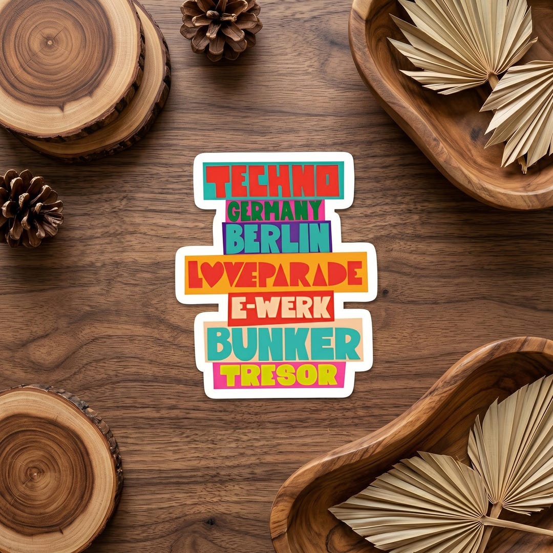 Germany Berlin Techno Club Vinyl Sticker, Loveparade Tresor Bunker ...