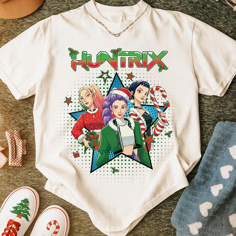 Christmas Edition! Huntrix Kpop Demon Hunters PNG, Kpop Idol Group ...