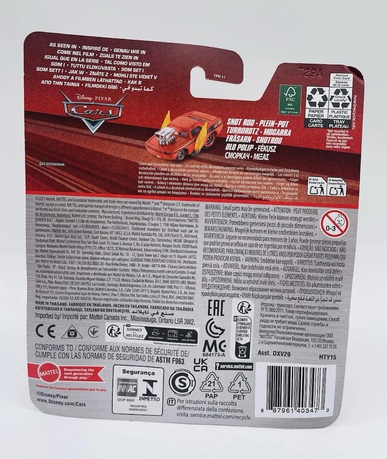 Disney Pixar Cars Snot Rod With Flames Rare Collectible Diecast Car ...