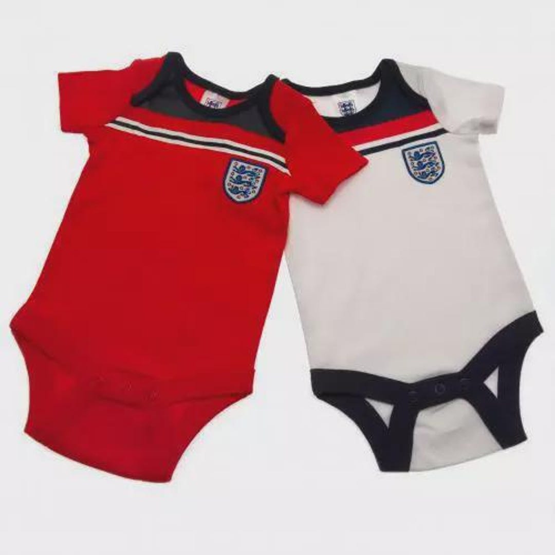 England Fa Baby Vests X 2 Pack Home & Away Football Kit Cotton Gift - Etsy