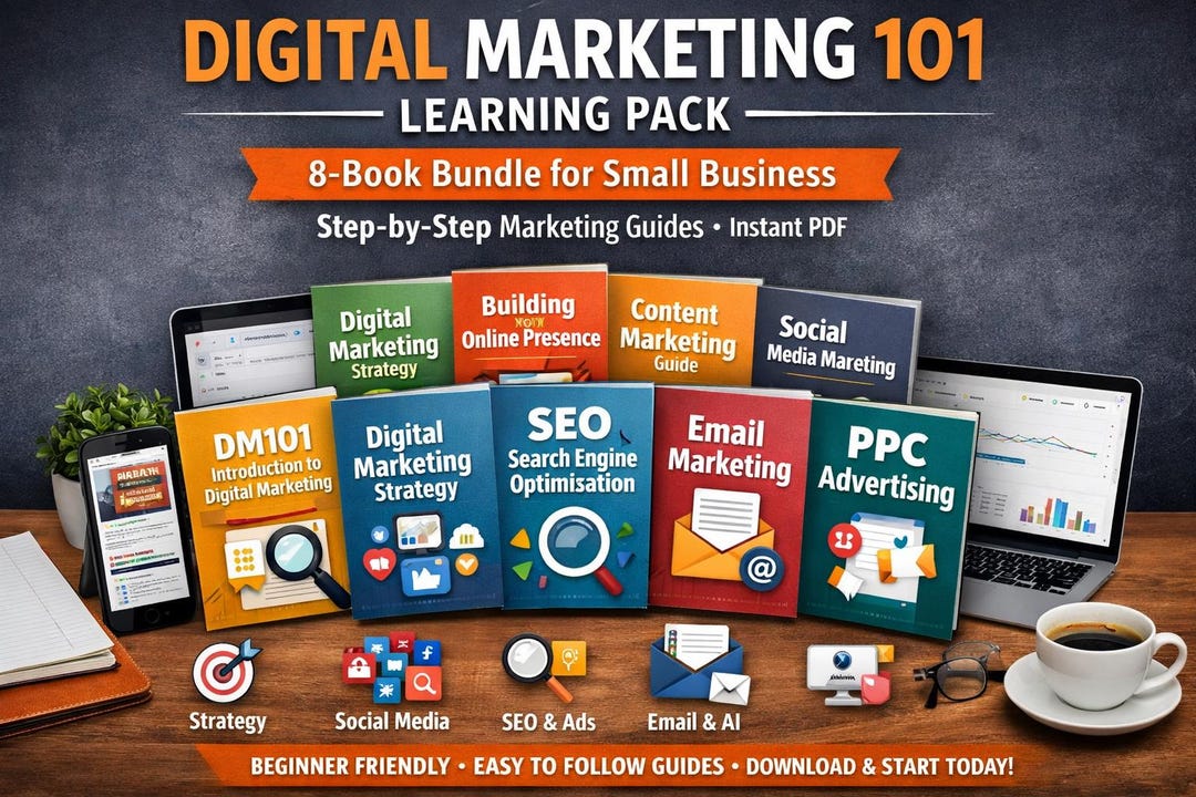 Digital Marketing 8-book Bundle | Small Business Step-by-step Guides ...