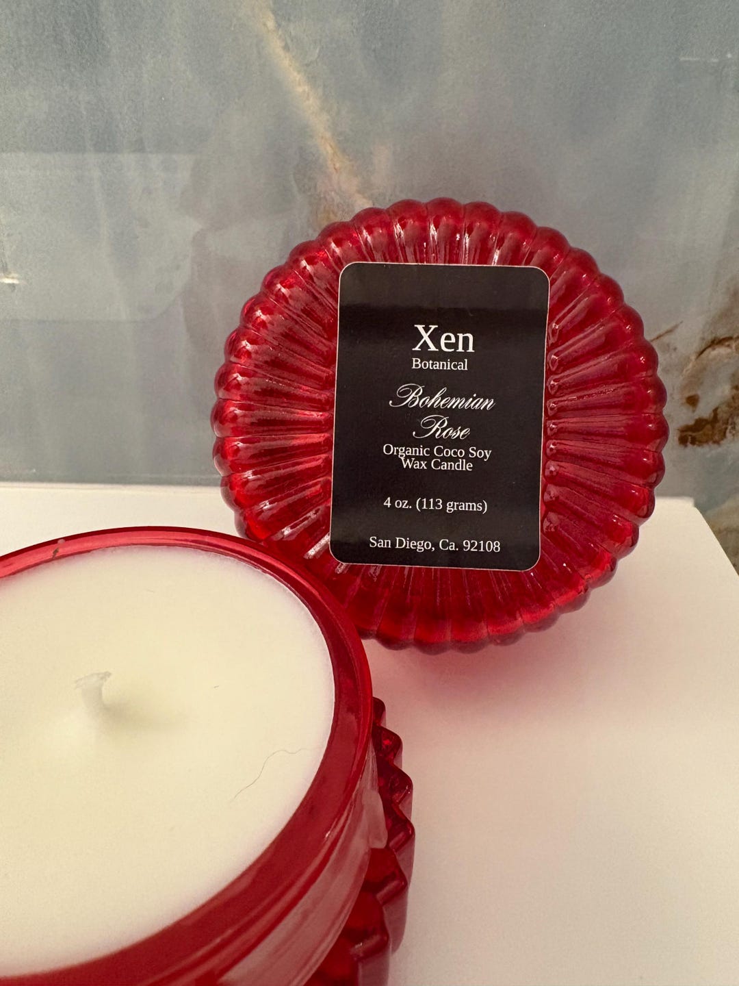 Bohemian Rose Clam Shell Candle 4oz. - Etsy