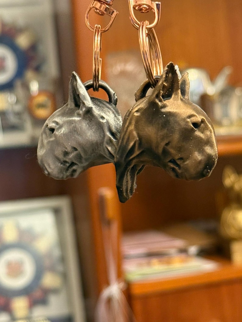 Bull Terrier Head Key Chain - Etsy UK