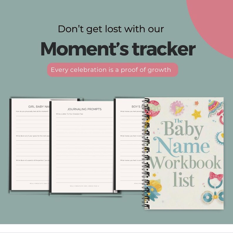 Baby Name Ideas Workbook | Baby Name List Template | New Parent Name ...