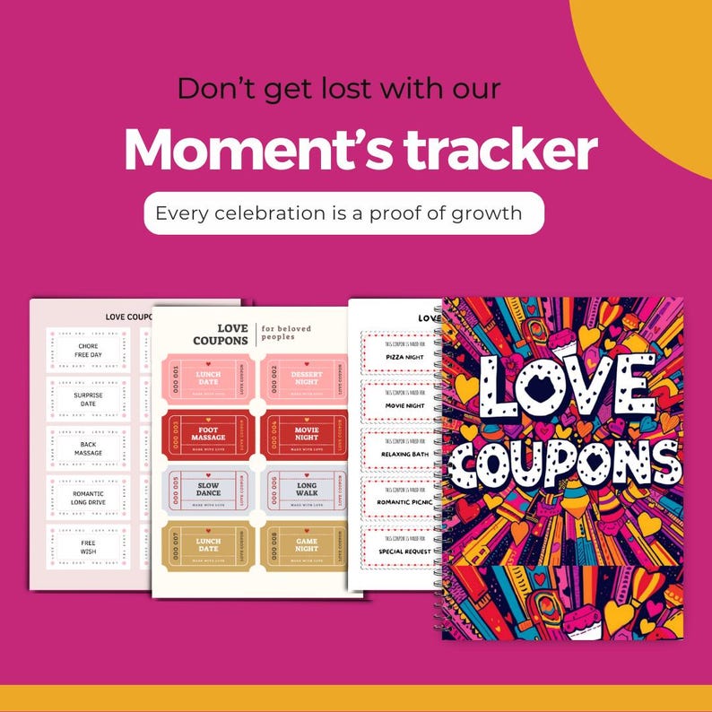 Love Coupons Template Editable Printable Romantic Gift DIY Anniversary ...