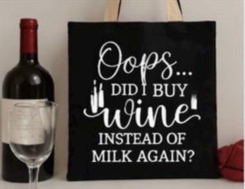 Funny Wine Printed Tote Bag - Etsy