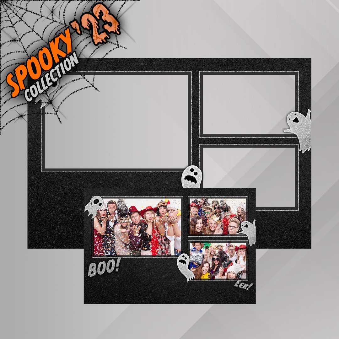 Halloween Photo Booth Template | Print Strip Template | Photo Booth ...