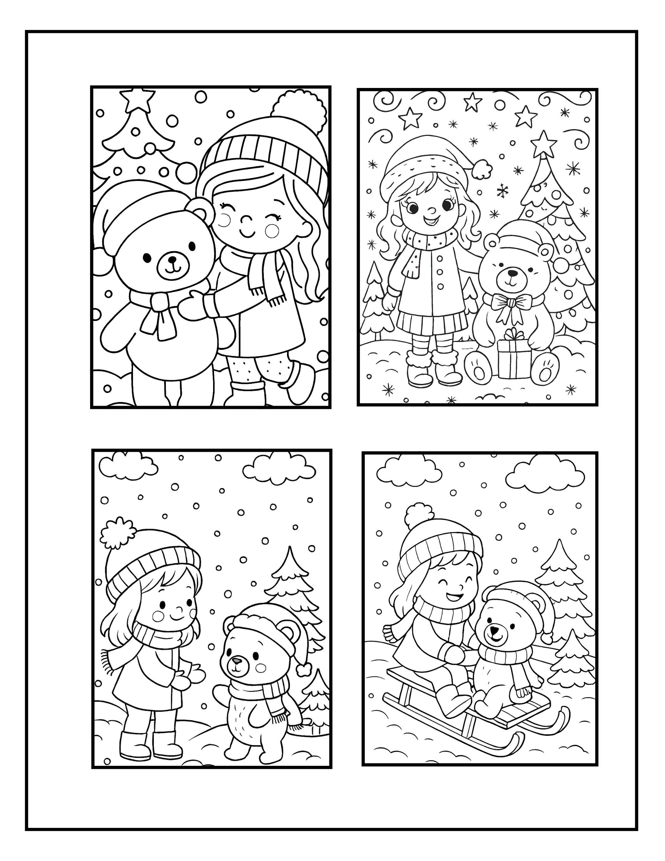Holiday Fun-10 Pack Printable Color Sheets - Etsy