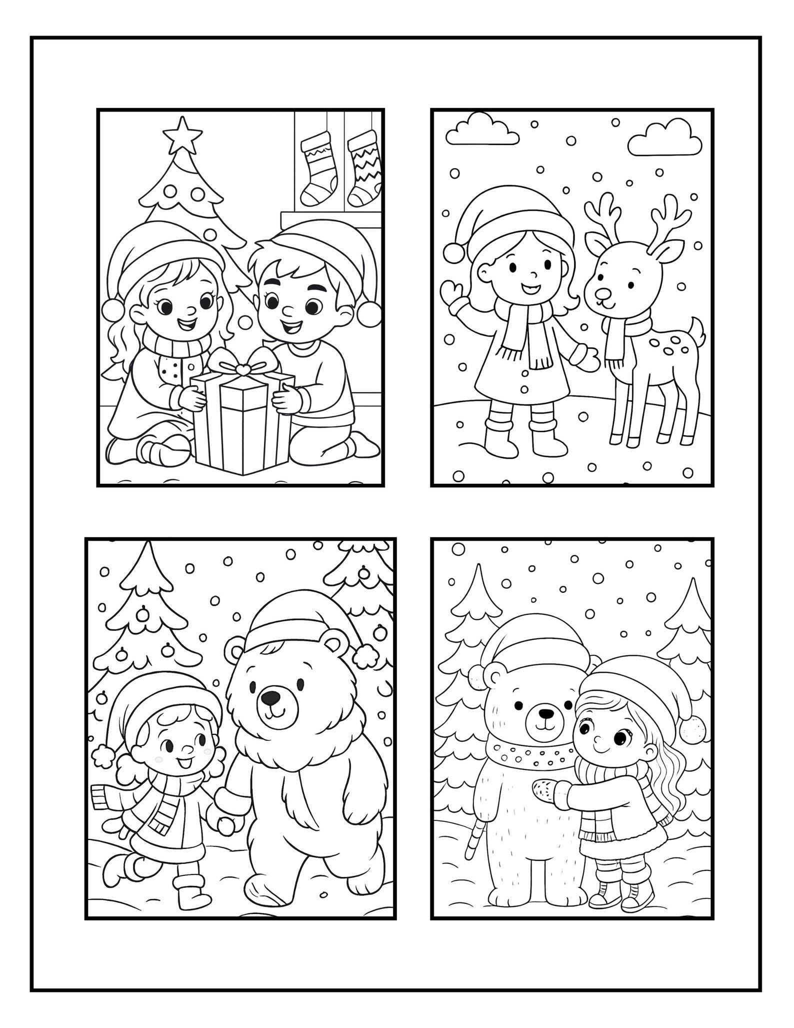 Holiday Fun-10 Pack Printable Color Sheets - Etsy