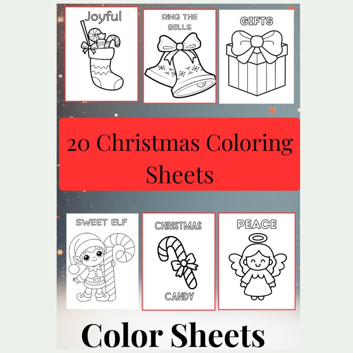 20 Printable Christmas Coloring Pages for Kids – Easy & Festive Holiday ...