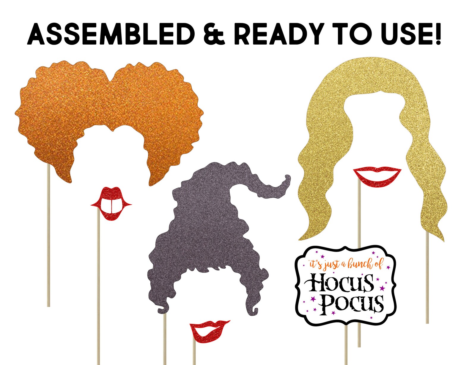 Hocus Pocus Photo Booth Props . Hocus Pocus Party Decorations - Etsy