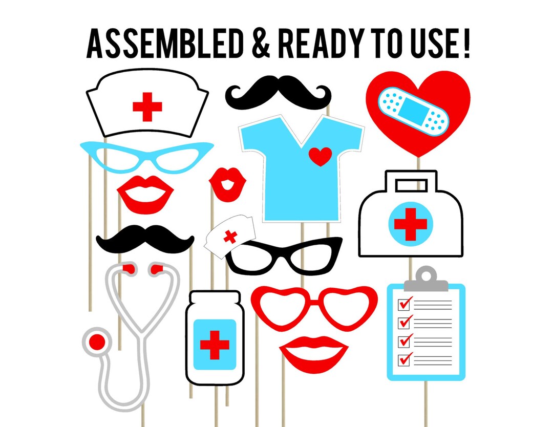 Nursing Graduation Photo Booth Props . Nurse Photo Booth Props ...