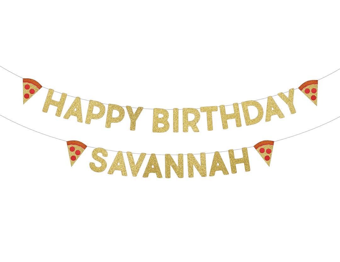 Pizza Party Banner . Pizza Birthday Party . Custom Pizza Birthday ...