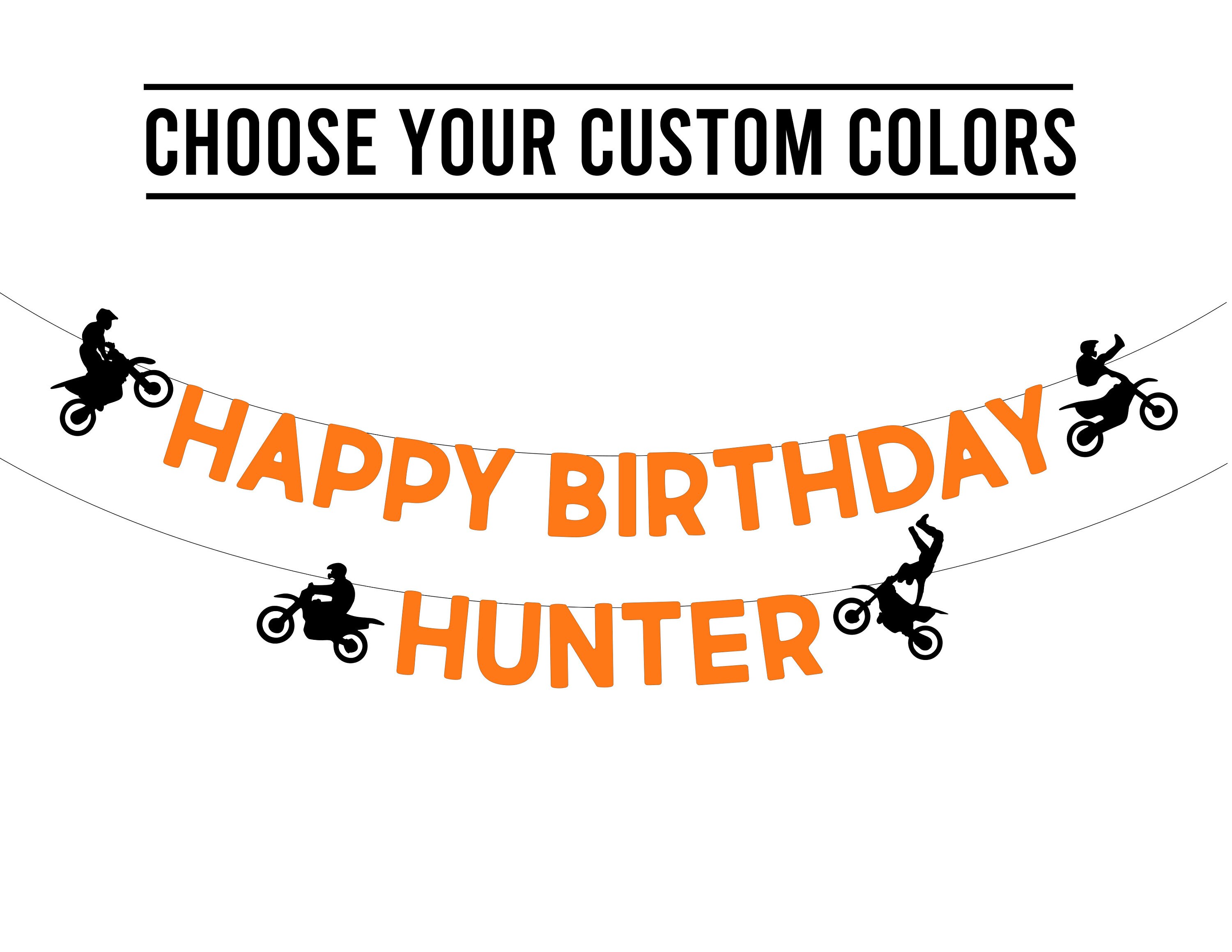 Custom Dirt Bike Birthday Banner . Dirt Bike Happy Birthday . | Etsy