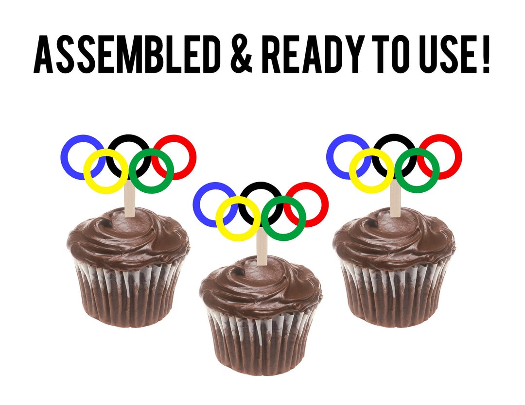 Olympics Cupcake Toppers . Olympic Rings Cupcake Toppers . Olympics ...