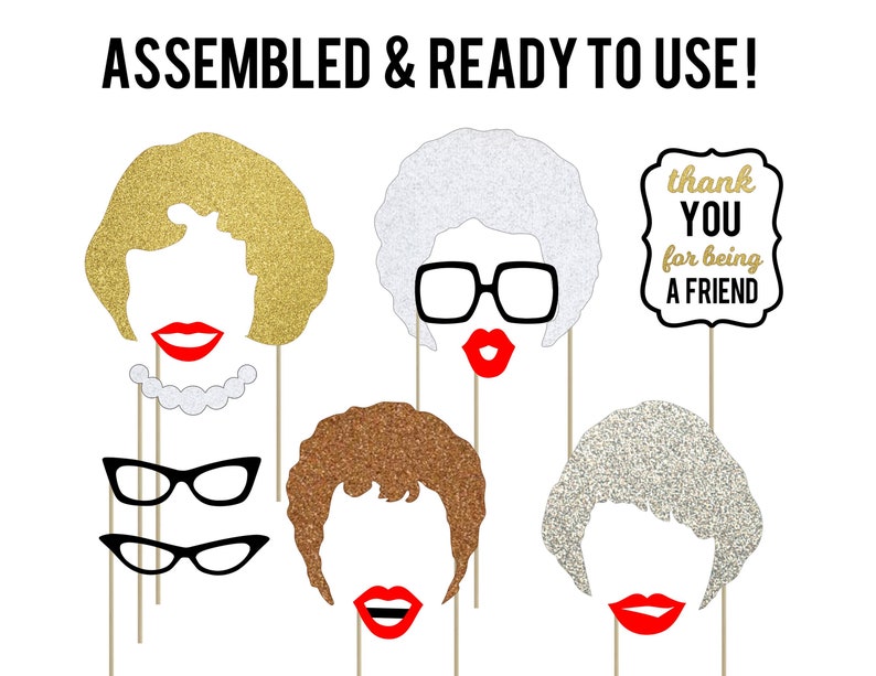 Golden Girls Photo Booth Props . Golden Girls Party | Etsy