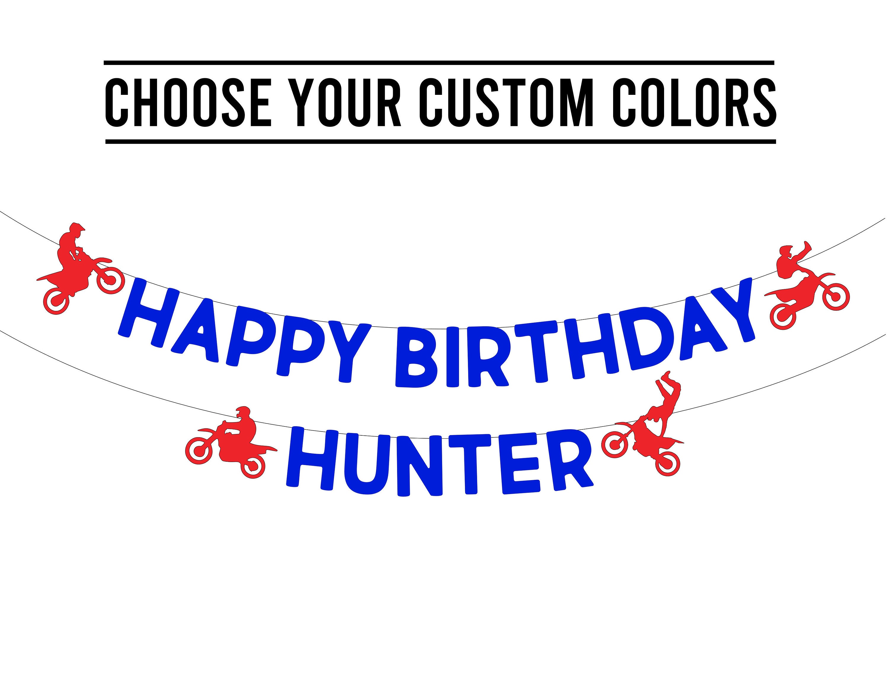 Custom Dirt Bike Birthday Banner . Dirt Bike Happy Birthday . | Etsy