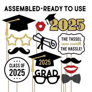 Graduation Photo Booth Props . FULLY ASSEMBLED . Class of 2025 ...