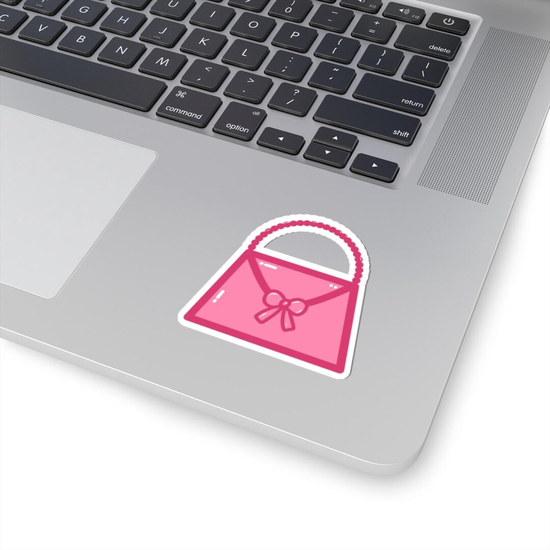 Pink Bow Handbag Sticker | Kiss-cut Sticker - Etsy